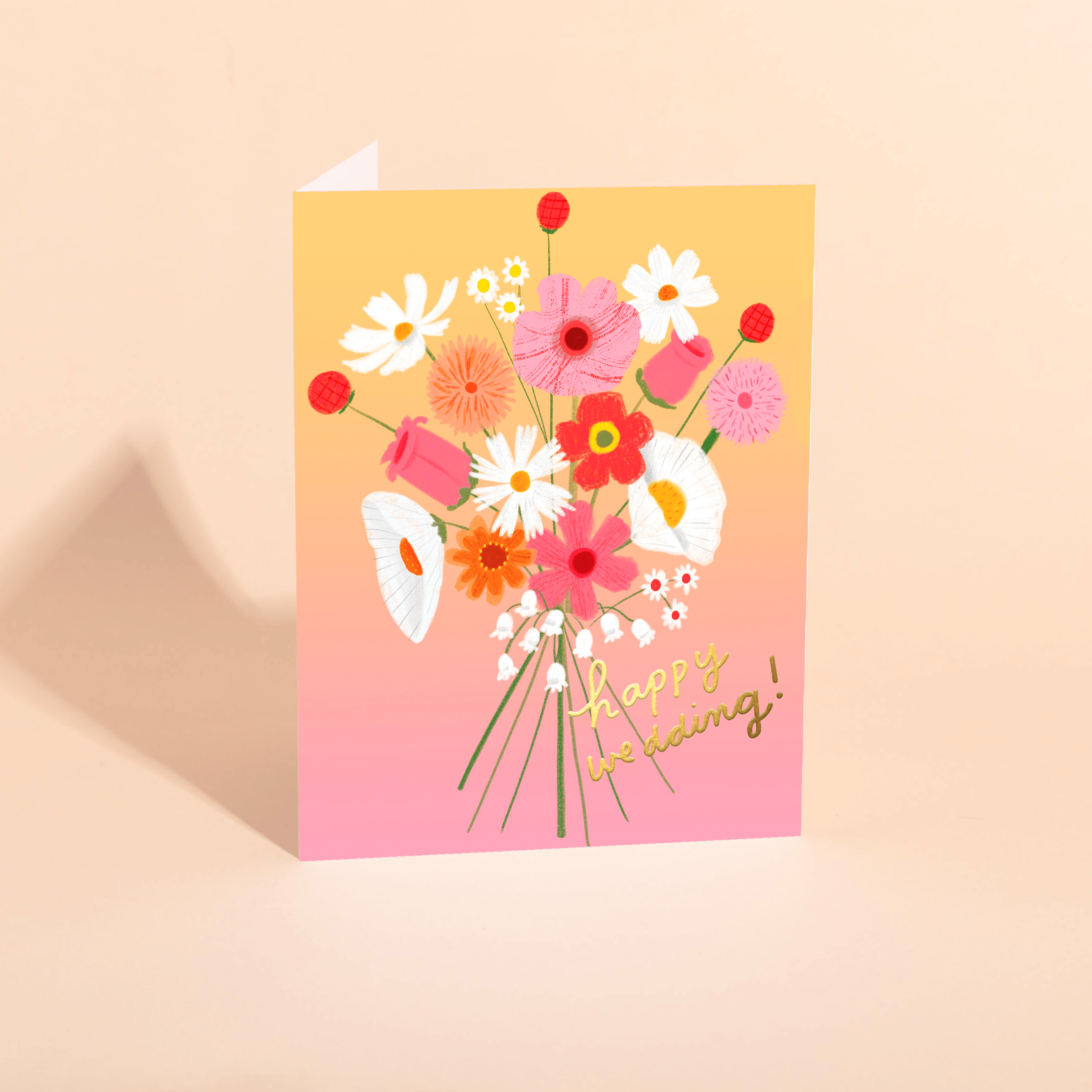 Happy Bouquet- Wedding Card – Kinkan Gifts