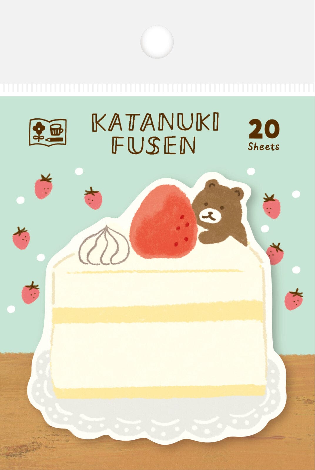 Katanuki Sticky Notes - Bear with Cake – Kinkan Gifts